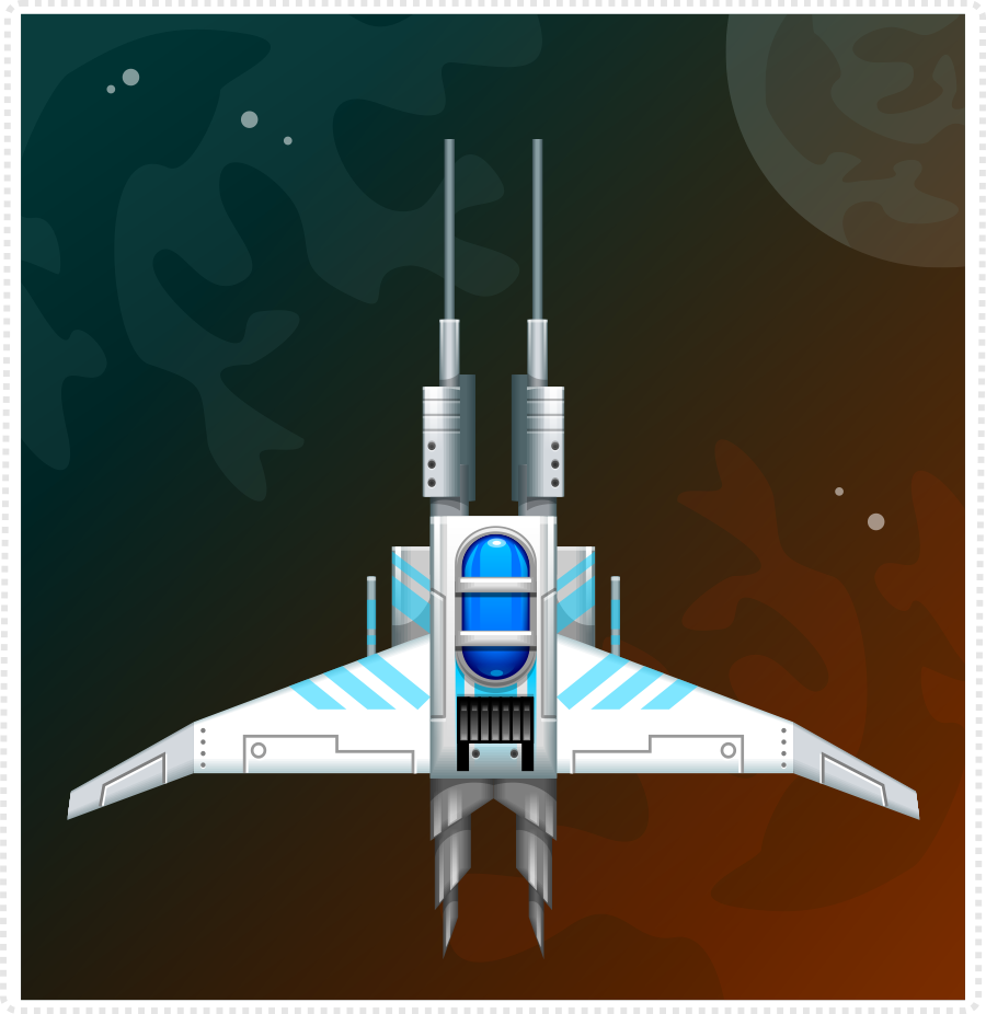 Space Ship - next step: shading and texturing - 2dgameartguru
