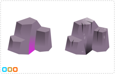 Shading rocks and stones - 2dgameartguru Inkscape tutorial