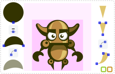 Complete game project character design (continued) - Inkscape tutorial