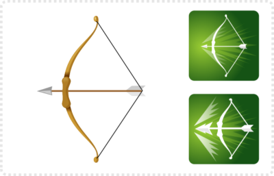 Bow and Arrow - Crafting more Game Art Assets - 2dgameartguru Inkscape ...