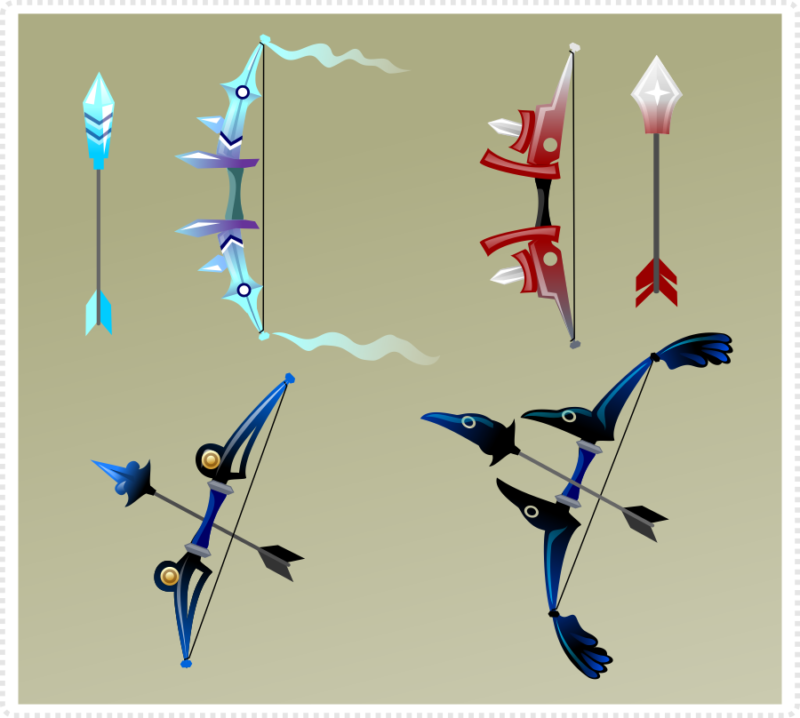 Bow and Arrow - Crafting more Game Art Assets - 2dgameartguru Inkscape ...