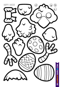 Colour-Cut-Glue - craft sheets for kids - 2dgameartguru