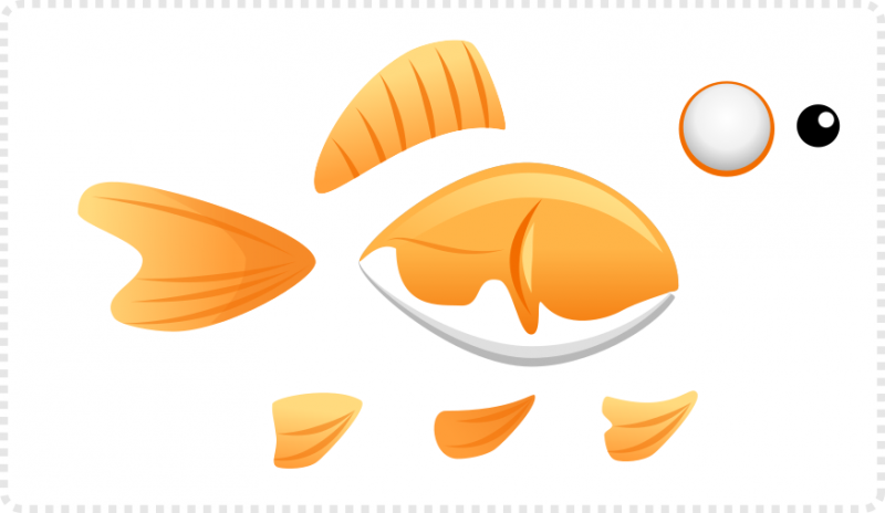 Animating a fish in Inkscape - tutorial - 2dgameartguru
