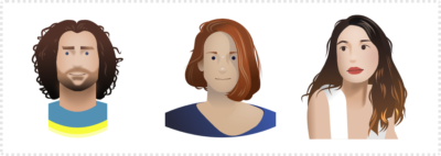 Simplified vector portraits using basic shapes - 2dgameartguru